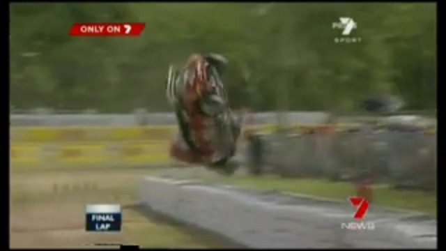 ужасная авария на гонках