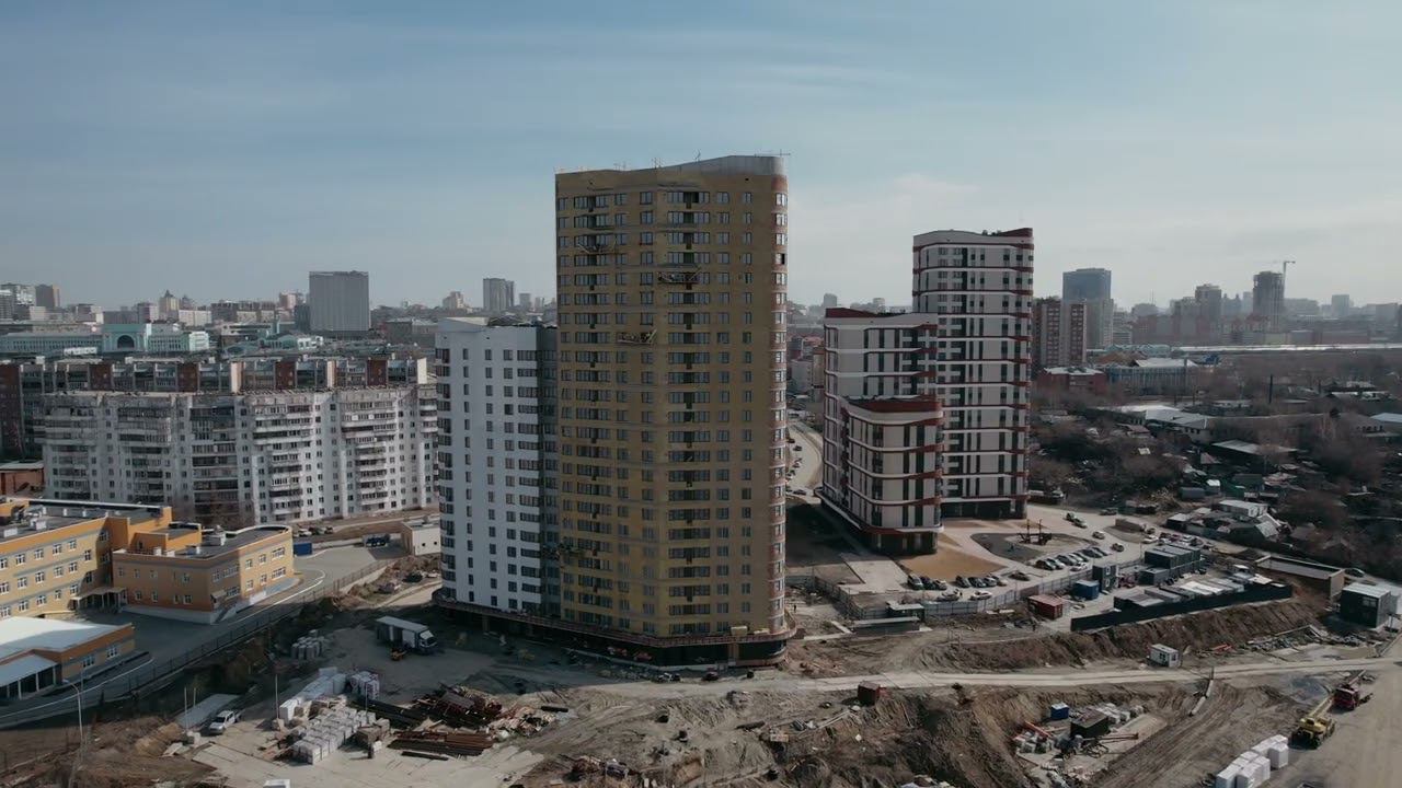 Квартал "Беринг" в Новосибирске - Ход строительства Апрель 2024
