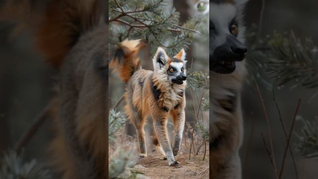 Лемур-волк. 🐺 (Лемур которого воспитали волки).