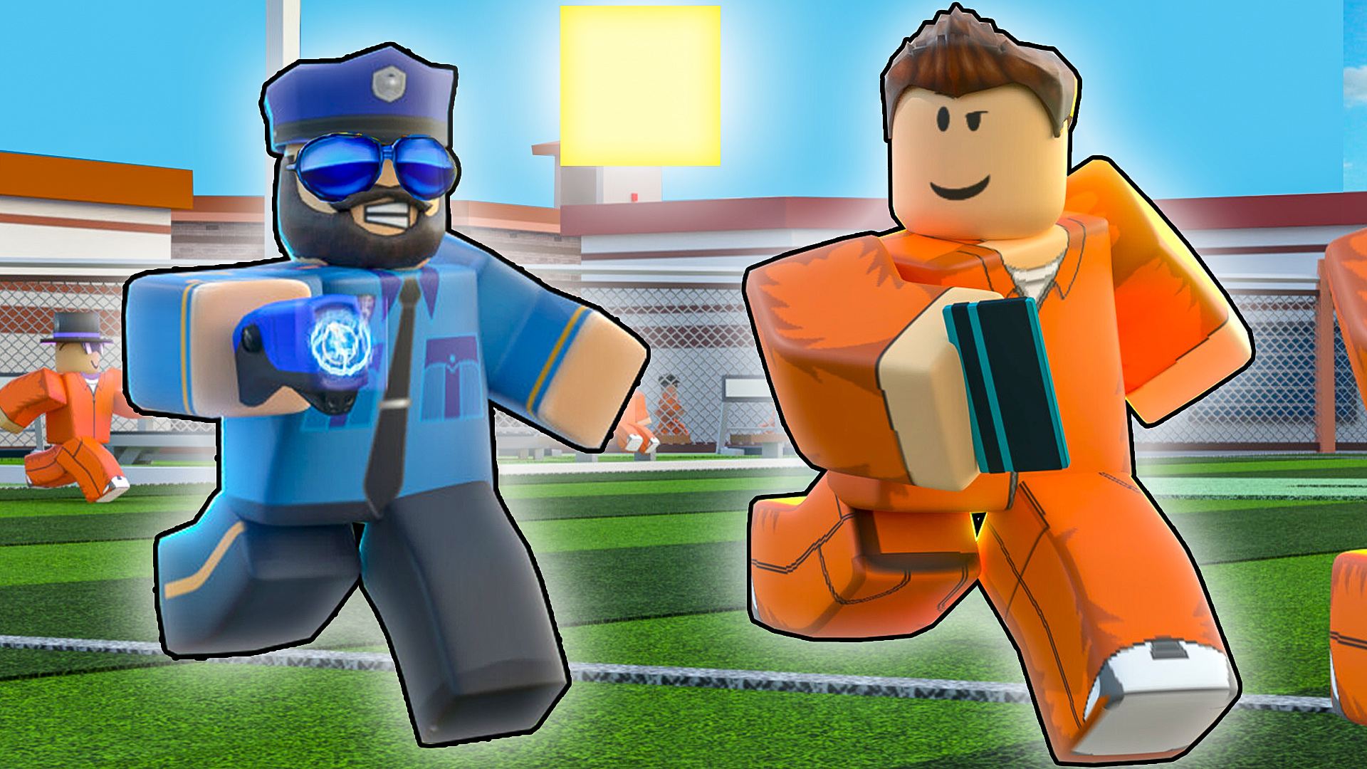 ЛОВЛЮ ЗАКЛЮЧЕННЫХ СБЕЖАВШИХ из ТЮРЬМЫ в РОБЛОКС