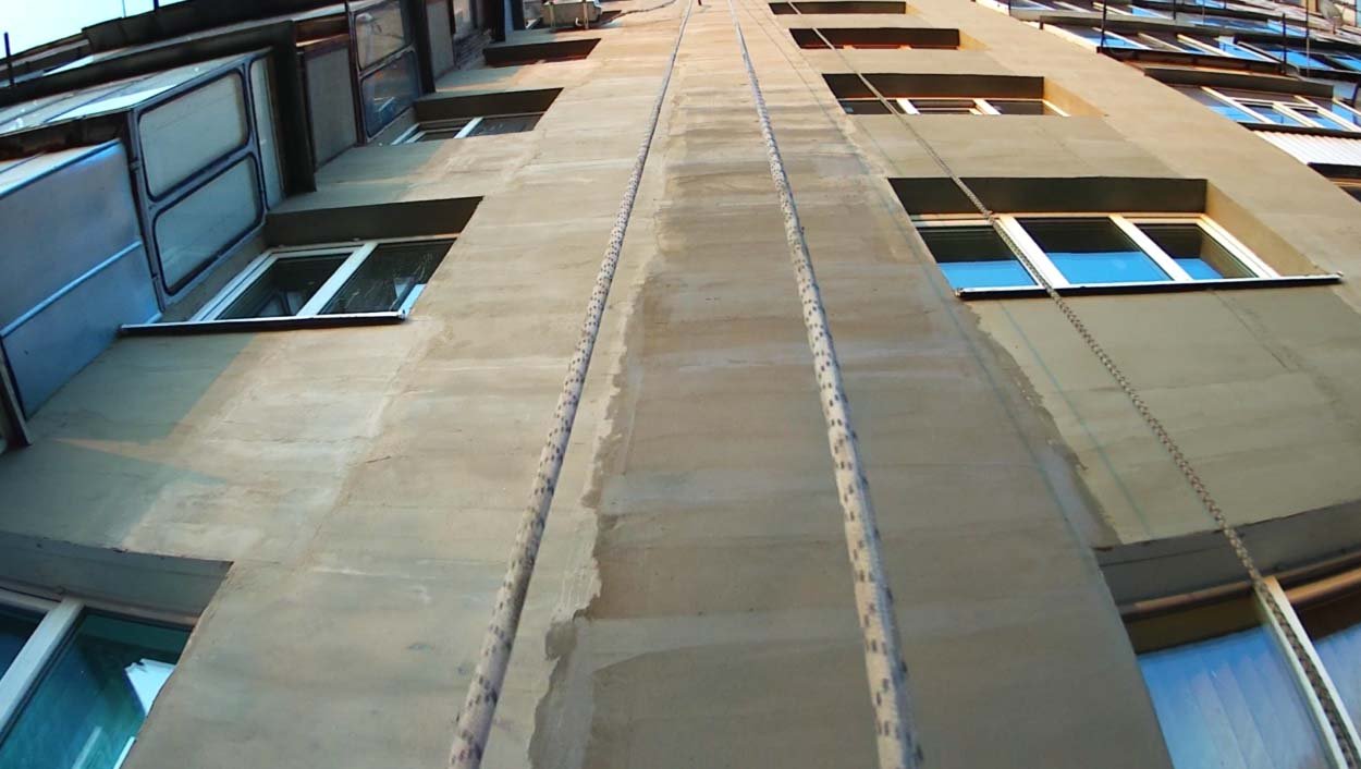 Промышленный альпинизм. Весна 2022 г. Продолжая штукатурить утепление