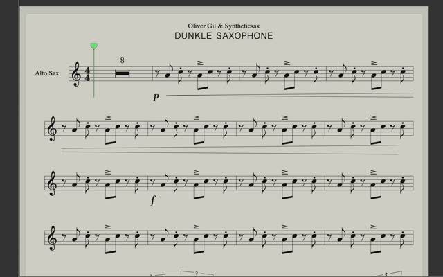 Клубный саксофон - Dunkle Saxophone (Ноты для саксофона альт)