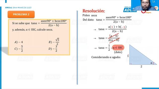 San Marcos Anual 2021 | Semana 15 Trigonometría Sesión 02