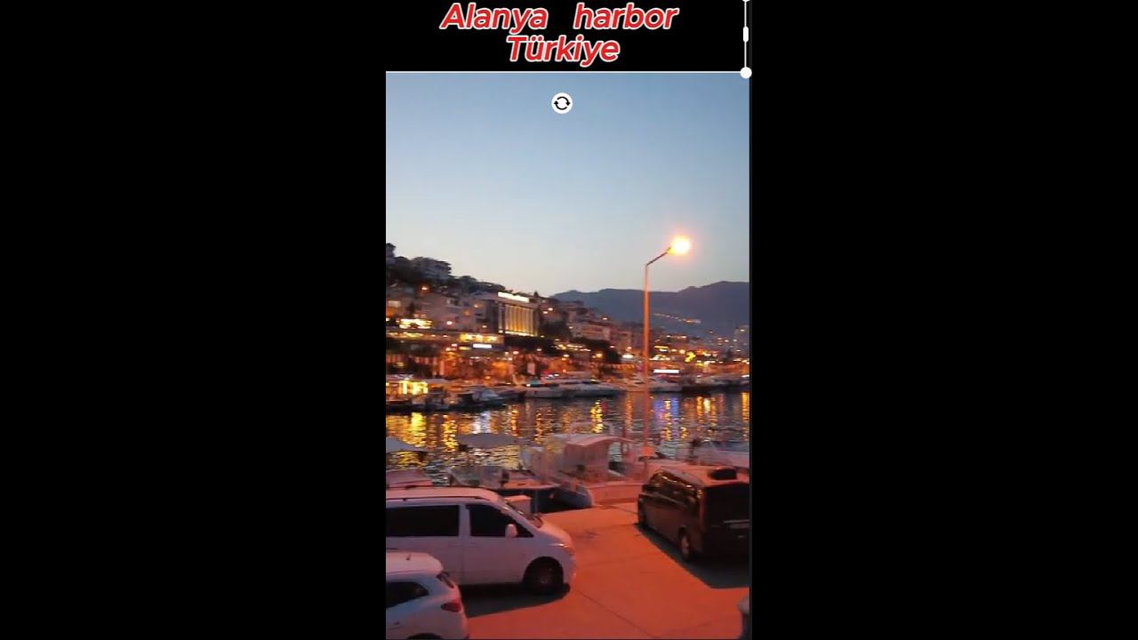【4K】Magical night in Alanya harbor, Türkiye #turkey #alanya #shorts  #travel #beach