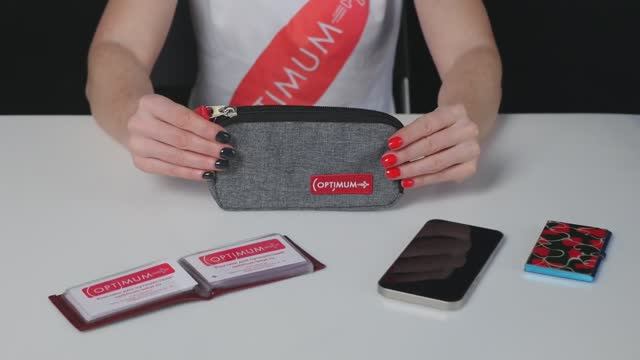 Кошелёк на пояс, серый - OPTIMUM (wallet)