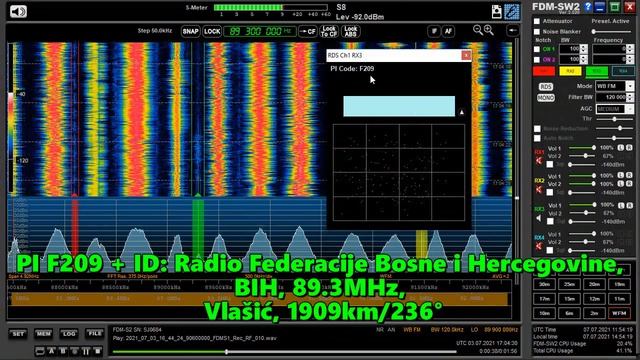 03.07.2021 16:29UTC, [Es], FBIH, Босния и Герцеговина, 89.3МГц, 1909км