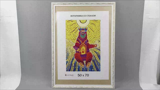 Фоторамка Platinum 16SW5070_W_GOLD "Садко", цвет белый с золотом, 50x70 см