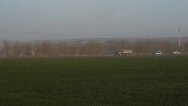 06.04.2018 Стройка Крымского моста и круговорот самосвалов между станицей Тамань и стройкой