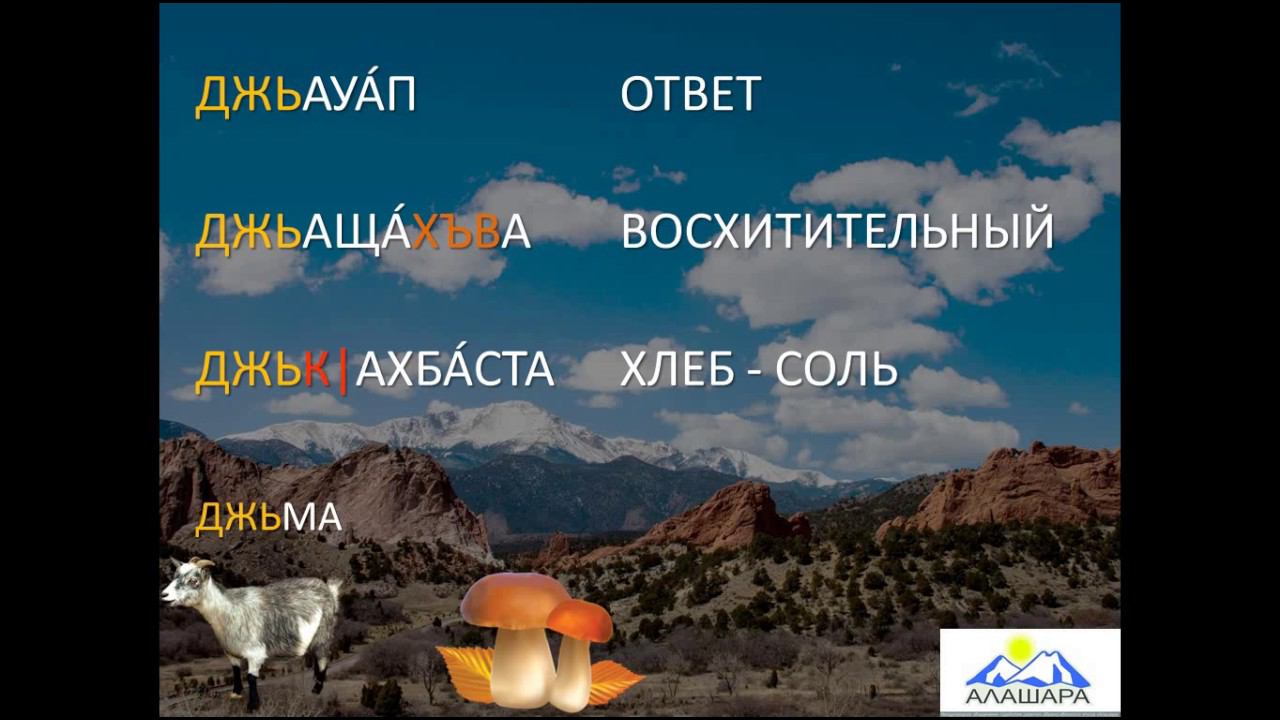 Видеоурок: обучение абазинскому языку. 54 занятие