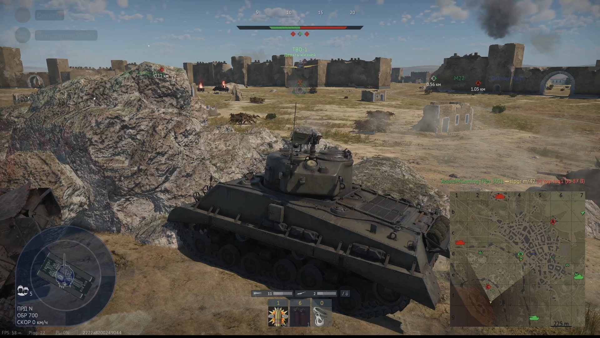 Средний Танк М4А3(105)►Иберийская Крепость►Реалистичный Бой►War Thunder.