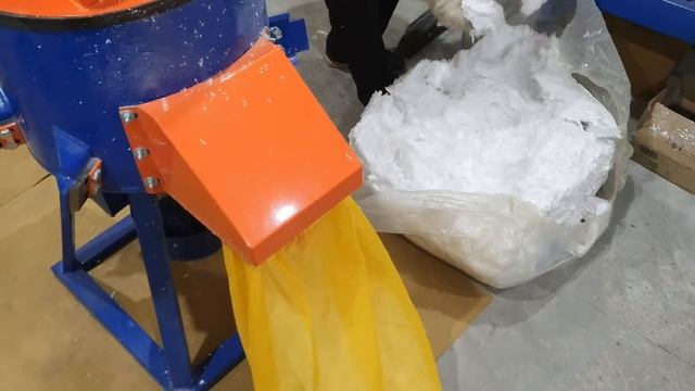Дробление ваты утеплителя на МИ 600 в фракцию менее 40мм