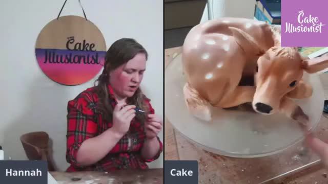 (64) Fallow Deer Cake _ The Cake Illusionist LIVE