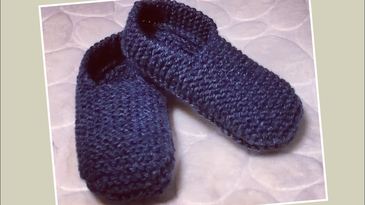 Вяжем подследники - лапти на двух спицах (очень удобные и тёплые)