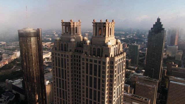 Drone Footage Of City Buildings