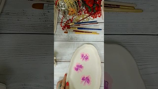 Художественная роспись орхидеи