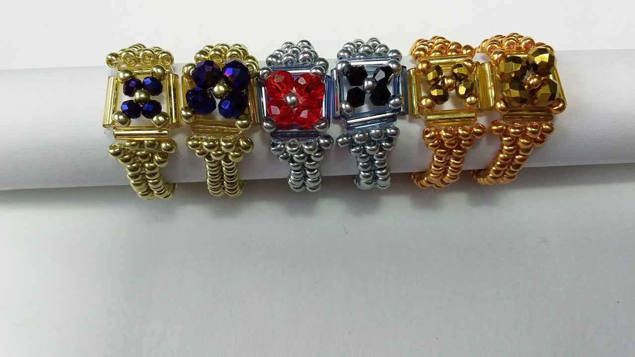 Бисероплетение. 2часть. Кольцо из бисера  своими руками. Украшение из бисера.