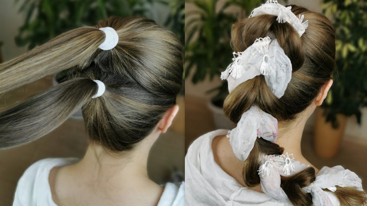 Romantic summer hairstyle! Hair Scarf Hairstyle!