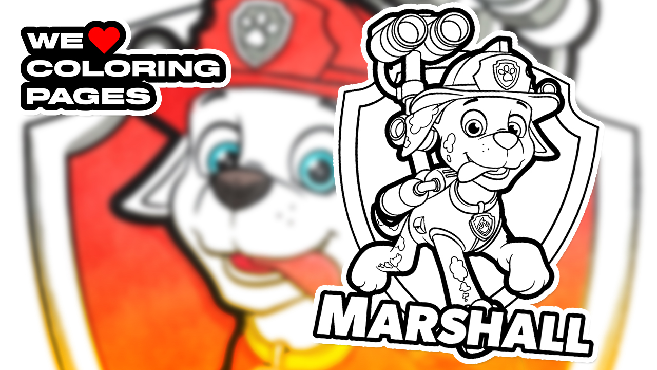 #90 Маршал Щенячий Патруль Раскраска | МЫ ❤️ РАСКРАСКИ