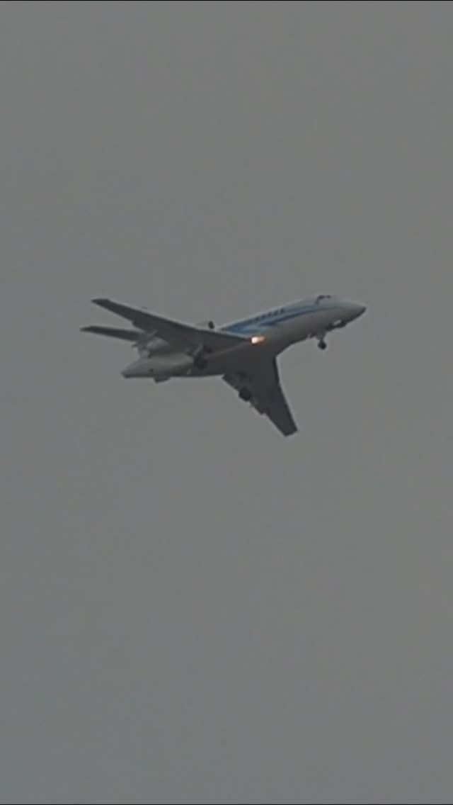 Dassault Falcon 900B авиакомпании Газпромавиа [RA-09001] заходит на посадку во Внуково 26.05.2023