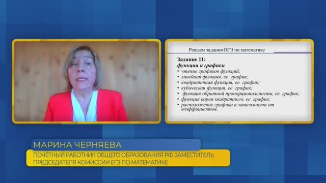 Математика, ОГЭ. Задание №11. Функции и графики.