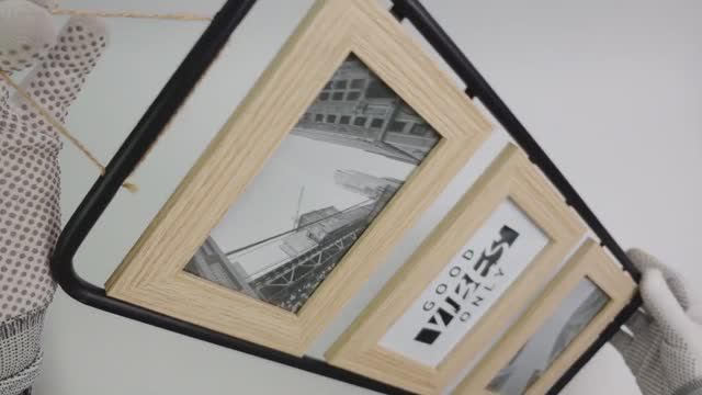 BB-7079 3 фоторамки 10x15, (МДФ+Металл) (Подвесная)