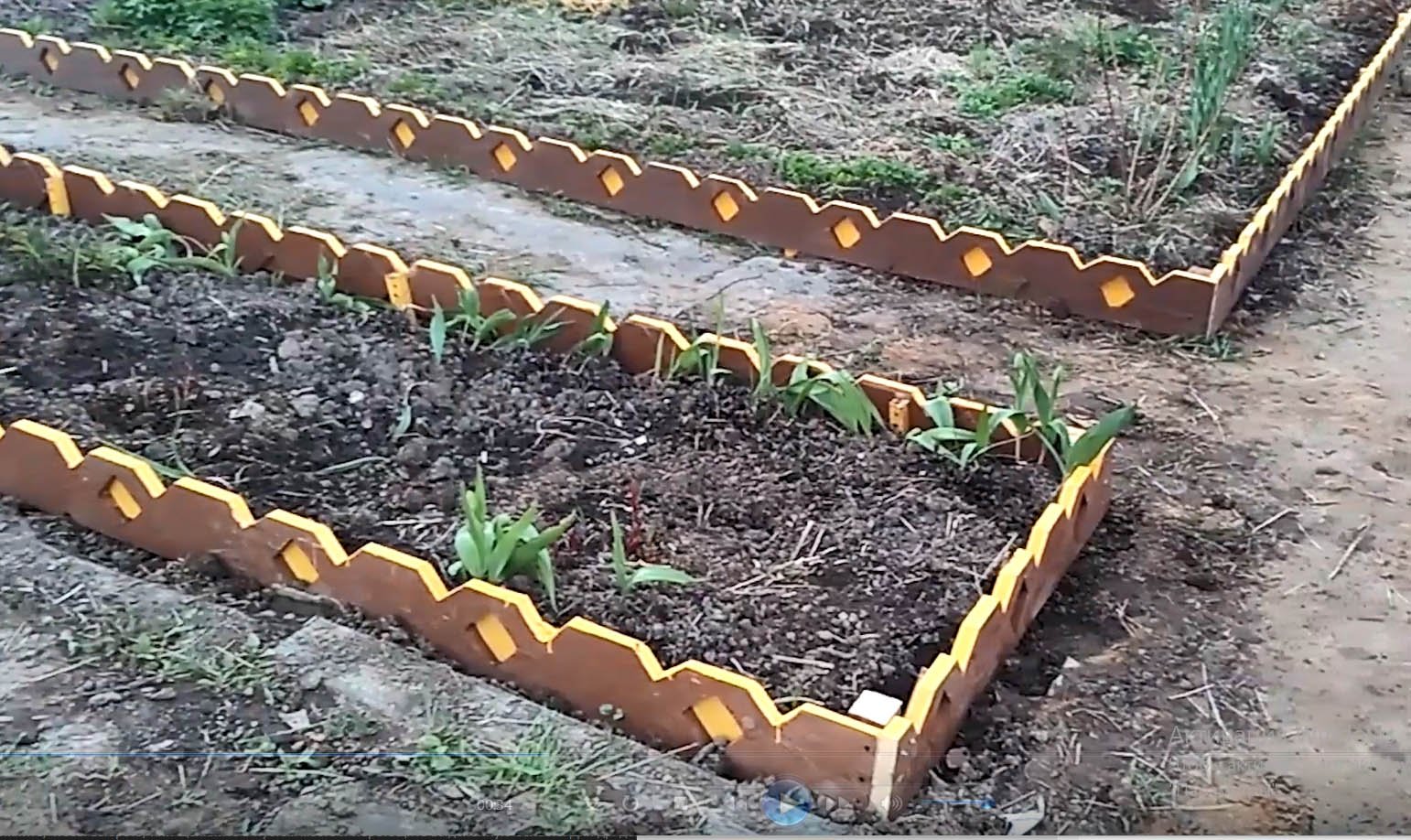 Ограждение для клумба из обрезной доски своими руками.