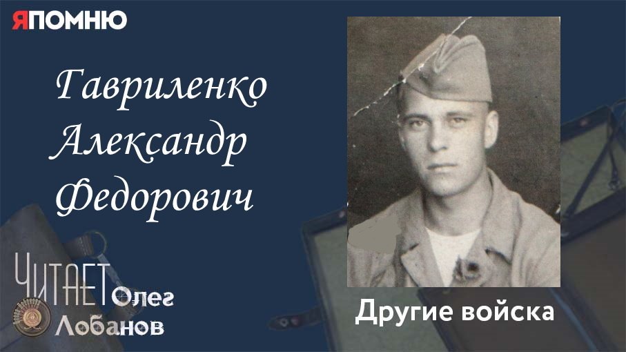 Гавриленко Александр Федорович. Проект "Я помню" Артема Драбкина. Другие войска.