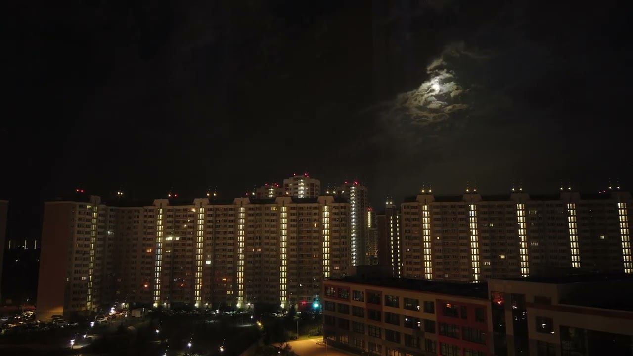 Суперлуние. Timelapse