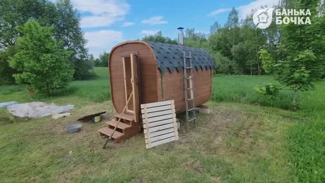 #ОБЗОР #Баня-квадро 3 метра #баня-бочка