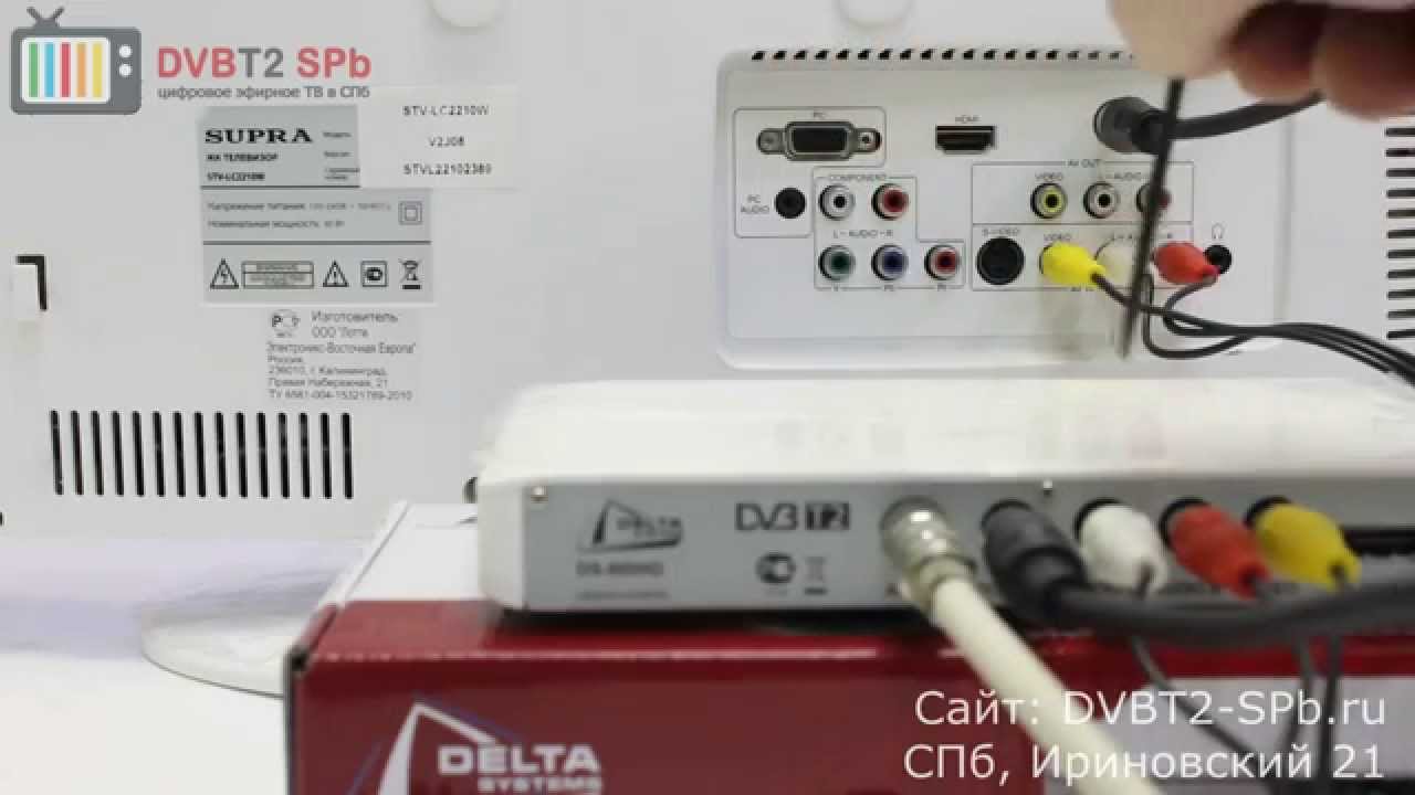 Как подключить приставку DVB-T2 к телевизору?