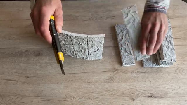 Уникальный способ сделать аналог декоративной плитки под дикий камень из остатков гипсокартона