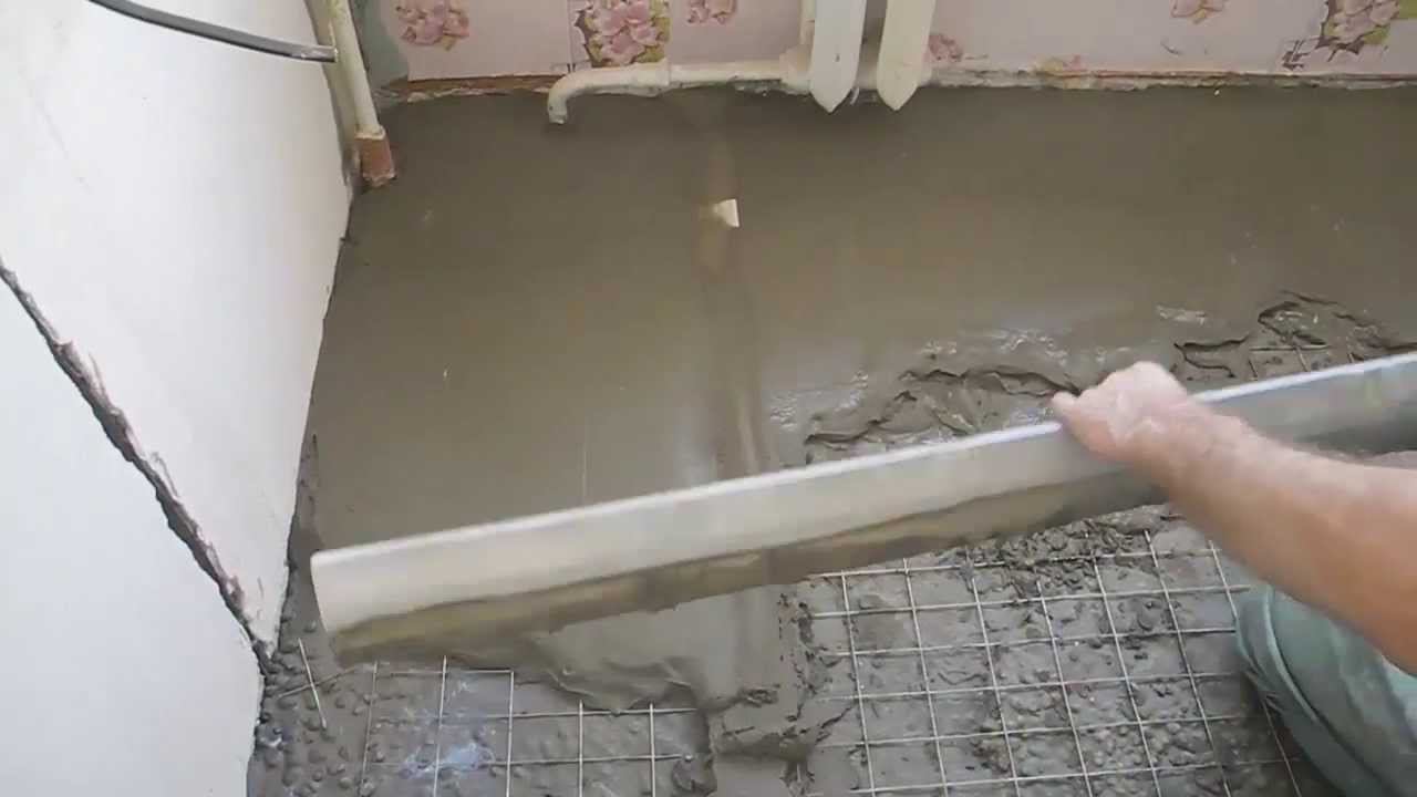 Стяжка с керамзитом на кухне ч.7