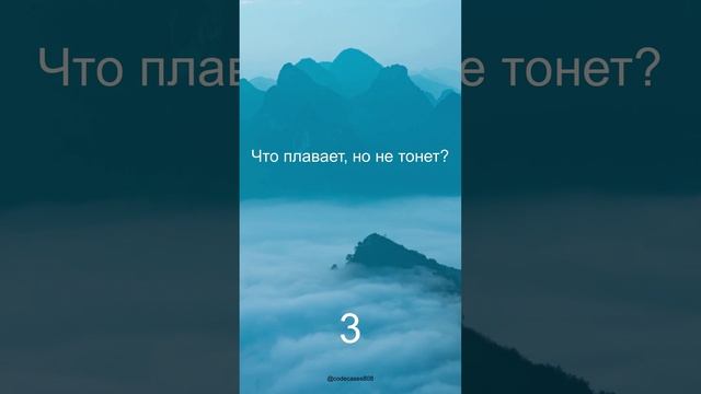 Что плавает, но не тонет