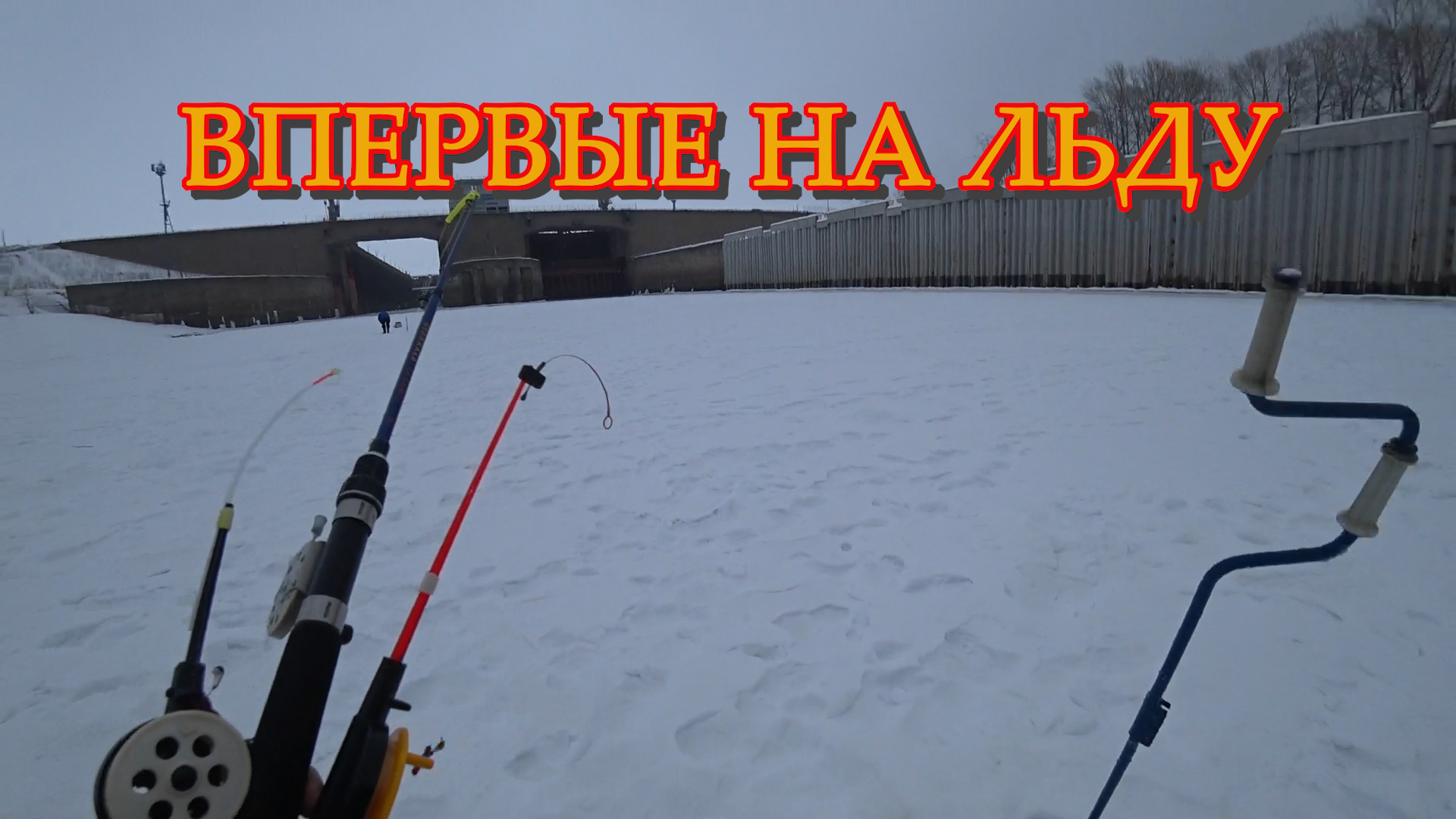 Первая рыбалка в ЖИЗНИ НА ЛЬДУ. Первая лунка. Первая рыба.