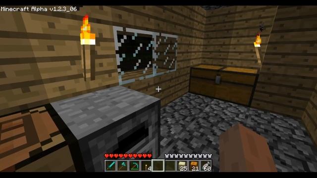 Одна из самых мистических версий Майнкрафта Alpha 1.2.3_06