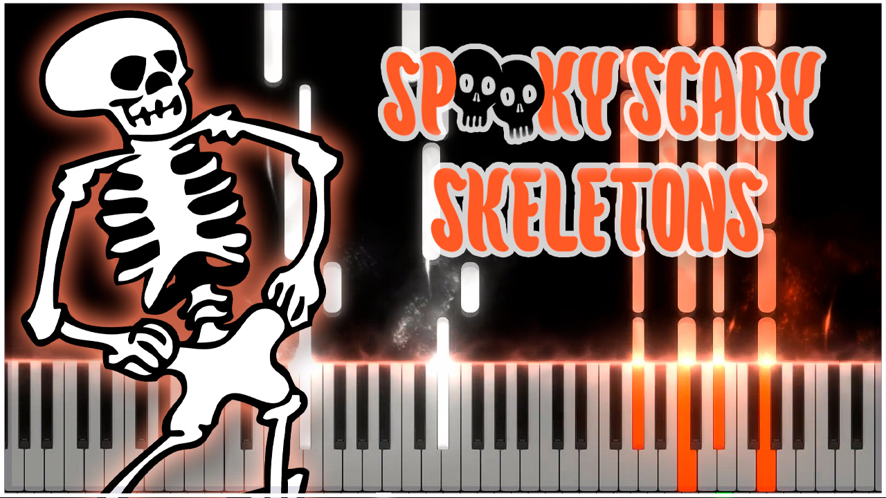 Spooky Scary Skeletons【 КАВЕР НА ПИАНИНО 】