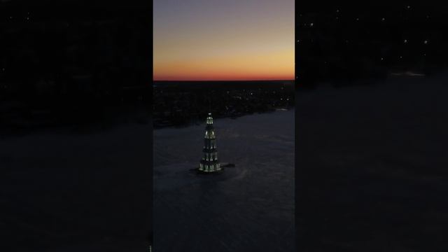 Новое #МЕСТО на канале. Затопленная #Колокольня Николаевского собора. город #Калязин #Россия.