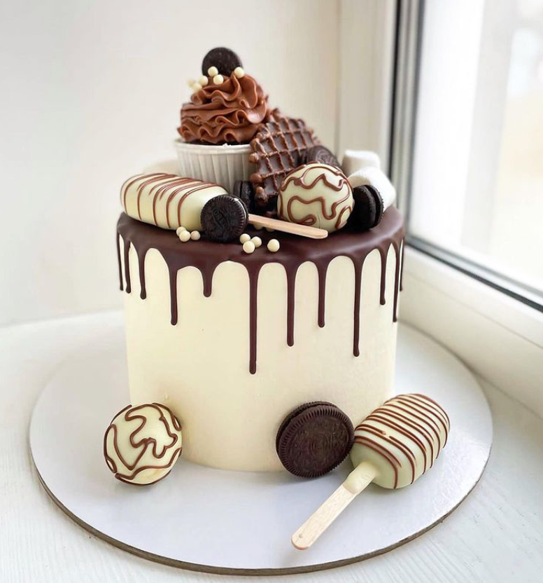 шоколадные шифоновые бисквиты.