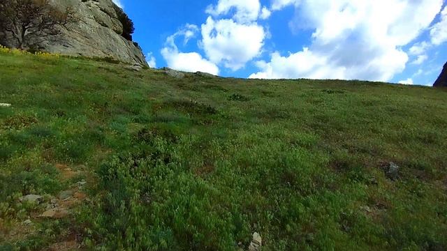 Маршрут от Портовой башни вокруг горы Палвани-Оба.Балка между Крепостной горой и Палвани-Оба.Апрель.