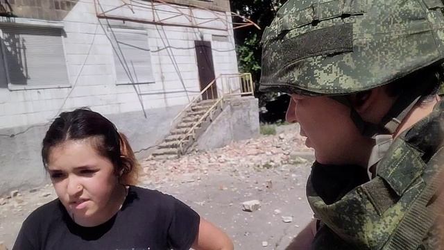 Результат попадания украинского Града в мирное многоэтажное здание