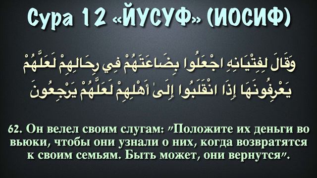 Сура 12 Йусуф (арабские и русские титры) - Мухаммад Люхайдан
