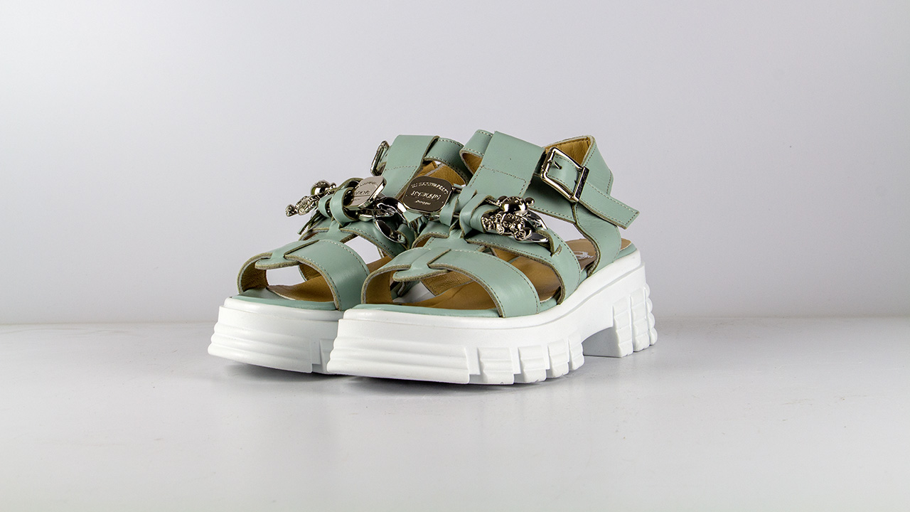 Босоножки Aquamarin женские зеленые 47-BEBE-MAVI-TBN-1001