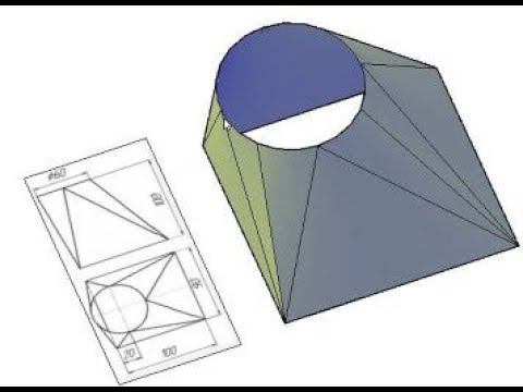 [Начертательная геометрия] Развертка воздуховода