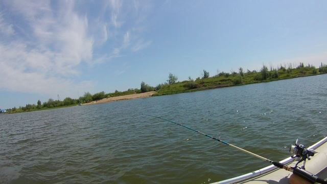 Обзор рыбных мест 03.07.2023 год №51 р.Иртыш г.Омск Рыбалка спиннингом, троллинг в затоне Лампочка.