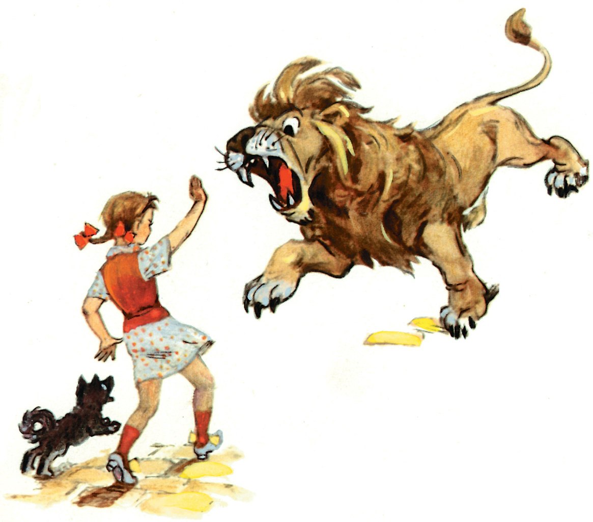 06 А.Волков. Волшебник изумрудного города. Ч.1. Дорога из жёлтого кирпича. Встреча с трусливым львом