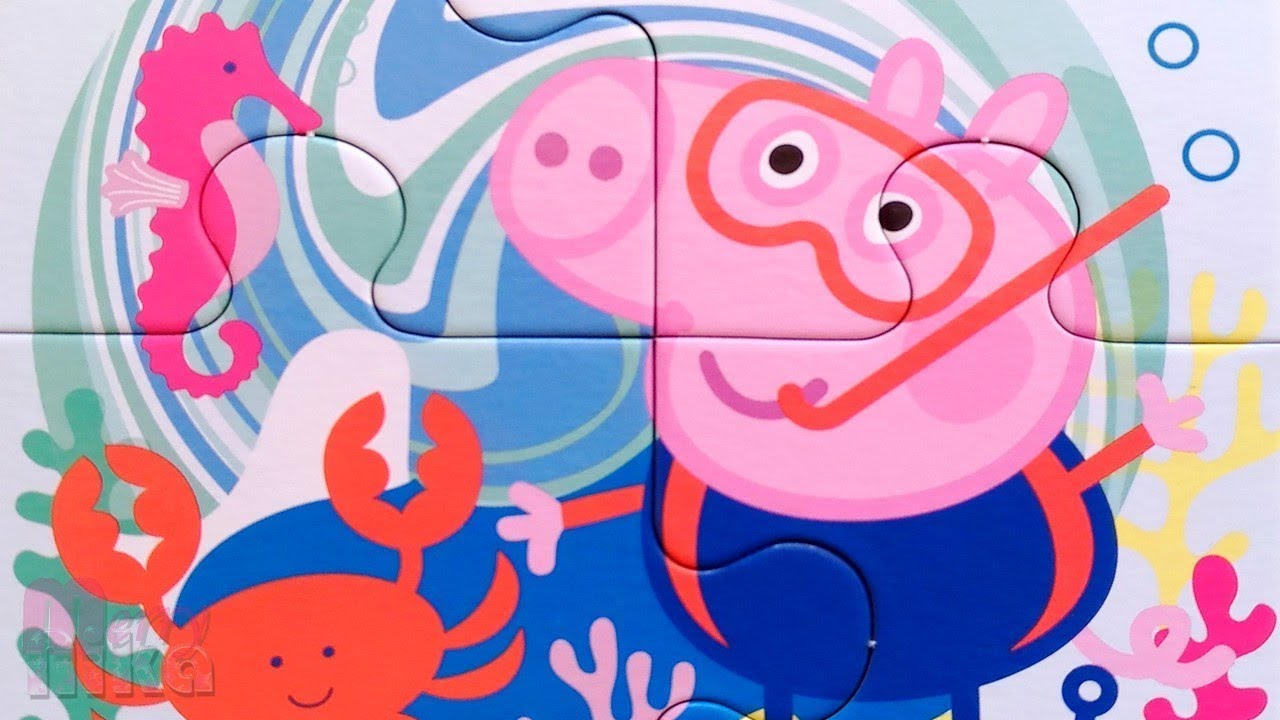 Пазл Морское приключение Свинки Пеппы - собираем пазлы для детей | Polinka-Vitaminka