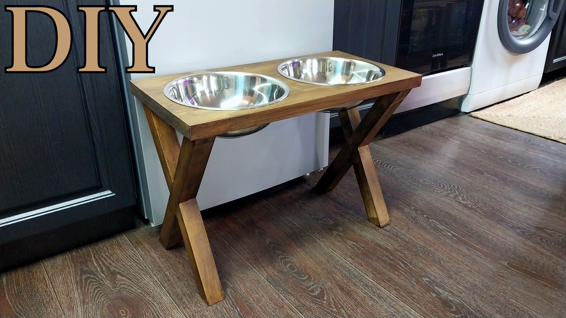 Подставка под миски своими руками