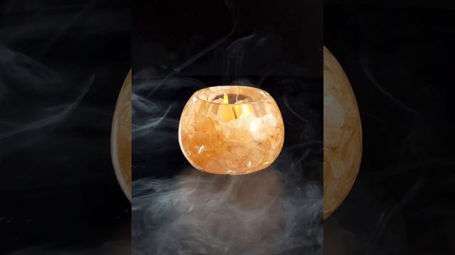 Съемка видеообложки подсвечника из эпоксидной смолы