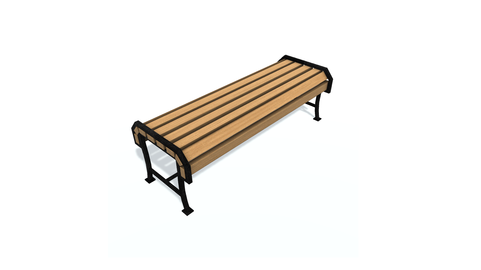 3D модель Скамейка F.  3D model. "Usual bench F."