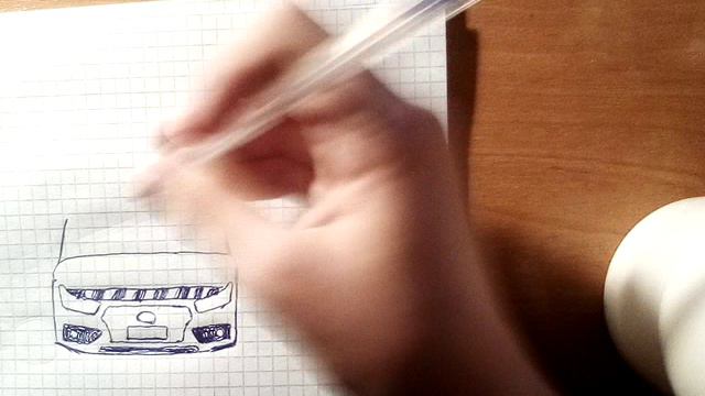 Как нарисовать учебную машину